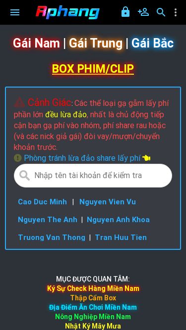 Check website, đánh giá trang web rphang.zip | SCAM.VN - Cảnh Báo Lừa Đảo